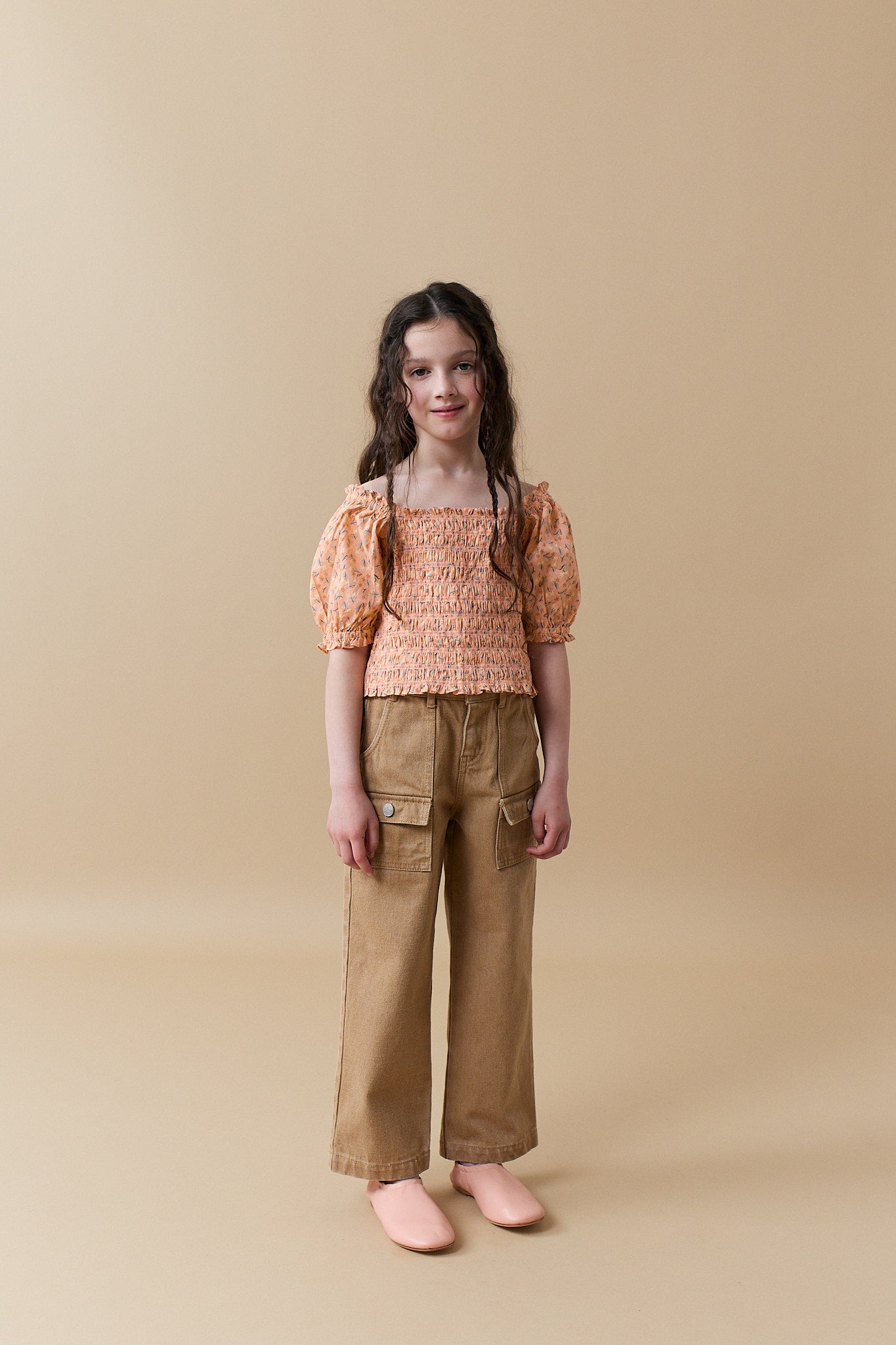 RHIANNON DISTY PRINT SMOCKED TOP – Gingersnaps Global Store